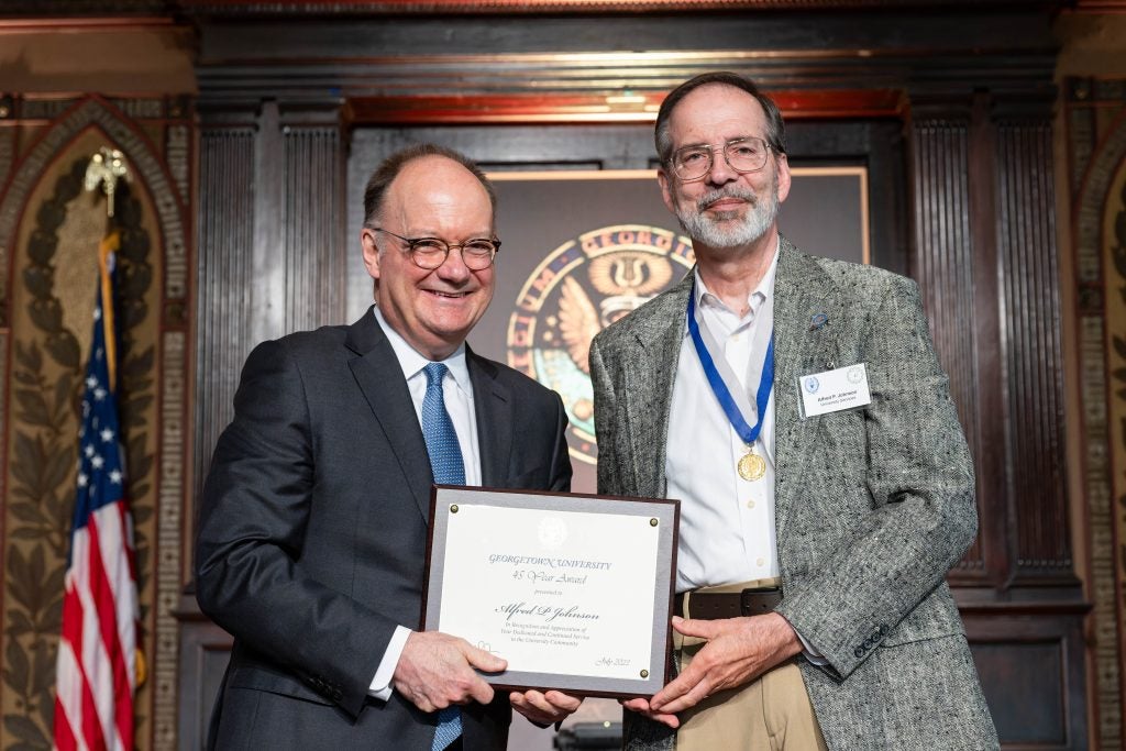 Georgetown Honors Staff Who’ve Served for 20+ Years on the Hilltop ...