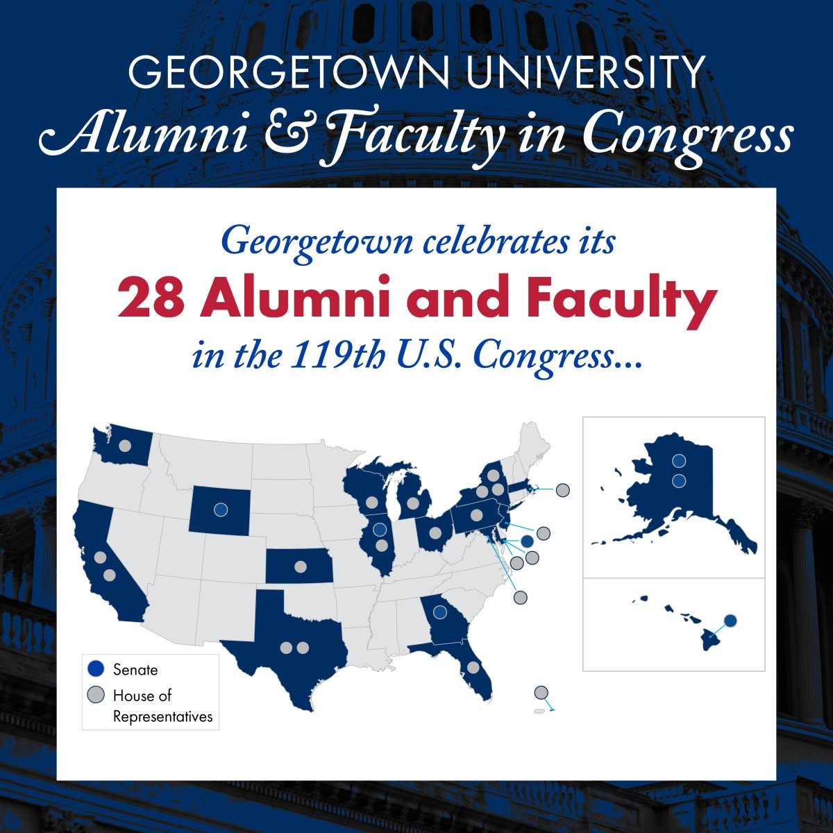 28 Georgetown Alumni and Faculty Sworn Into 119th U.S. Congress ...